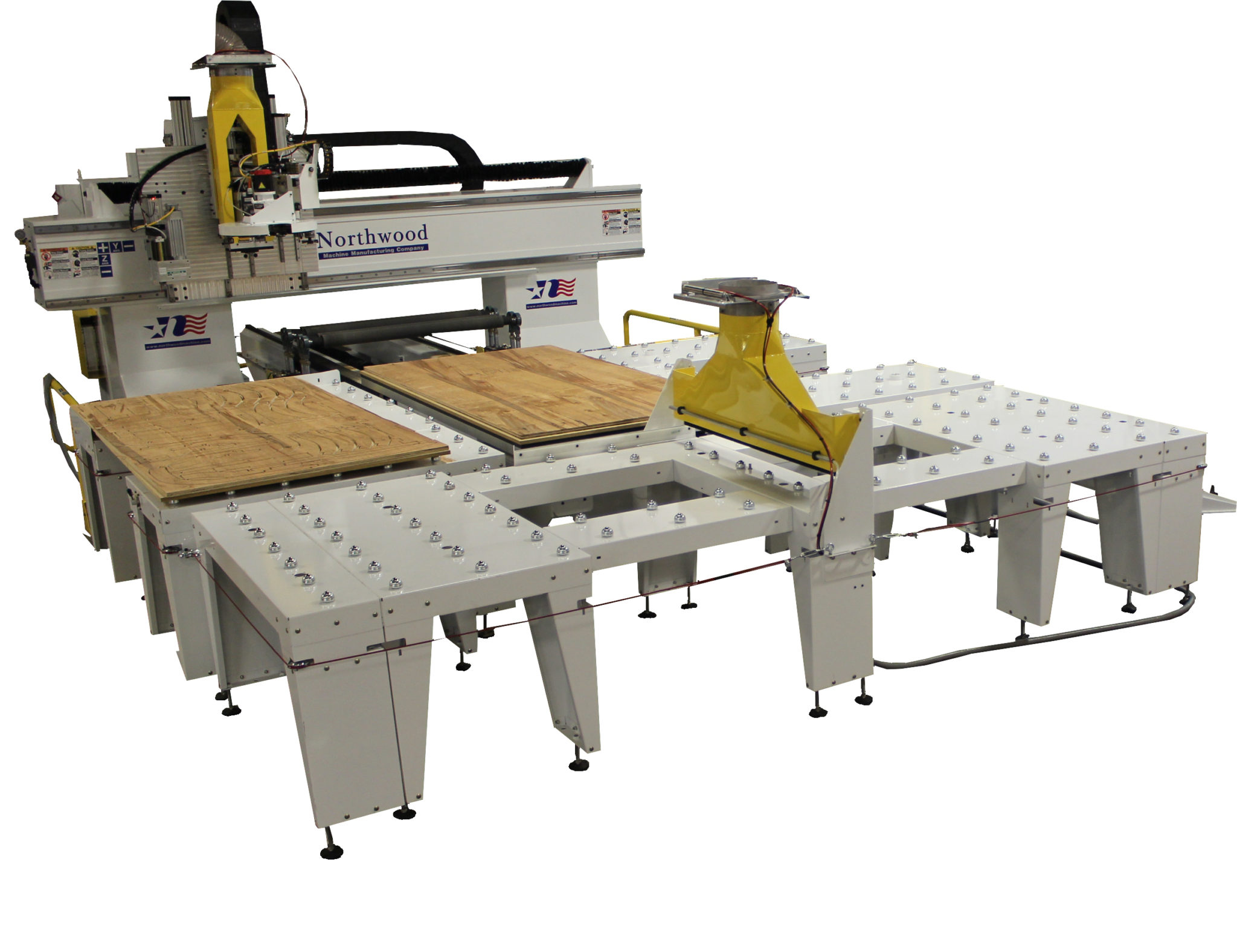 Roller Hold Down with Material Transfer System | Northwood Machine
